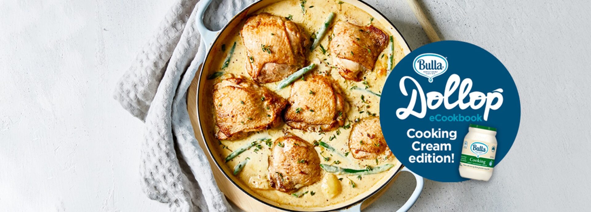 Bulla 'dollop' cooking cream ecookbook | Bulla