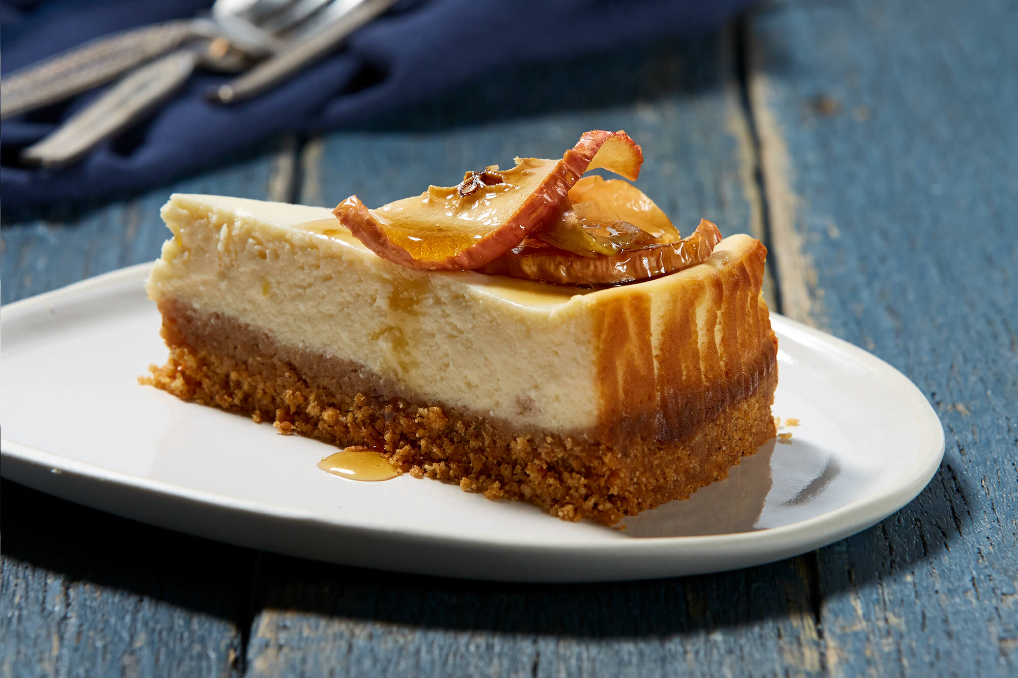 Baked Cheesecake With Cottage Cheese & Maple Apples | Bulla