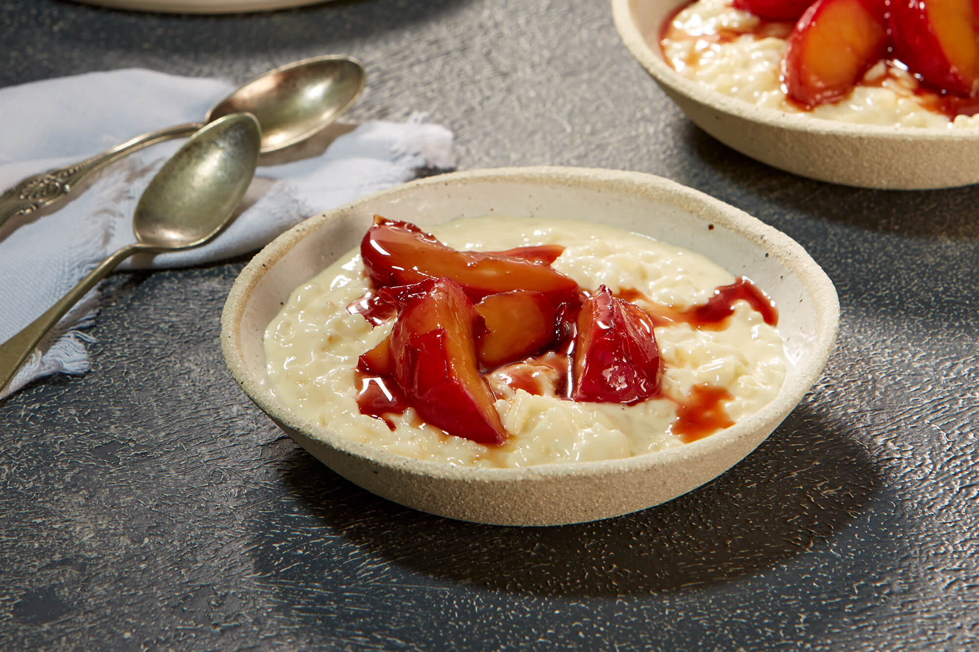 Creamy Coconut Rice with Syrupy Plums | Bulla