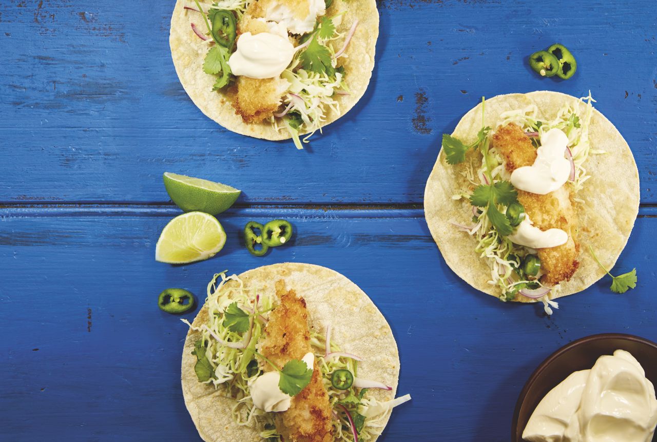 Crispy Spiced Fish and Shredded Slaw Tortillas | Bulla