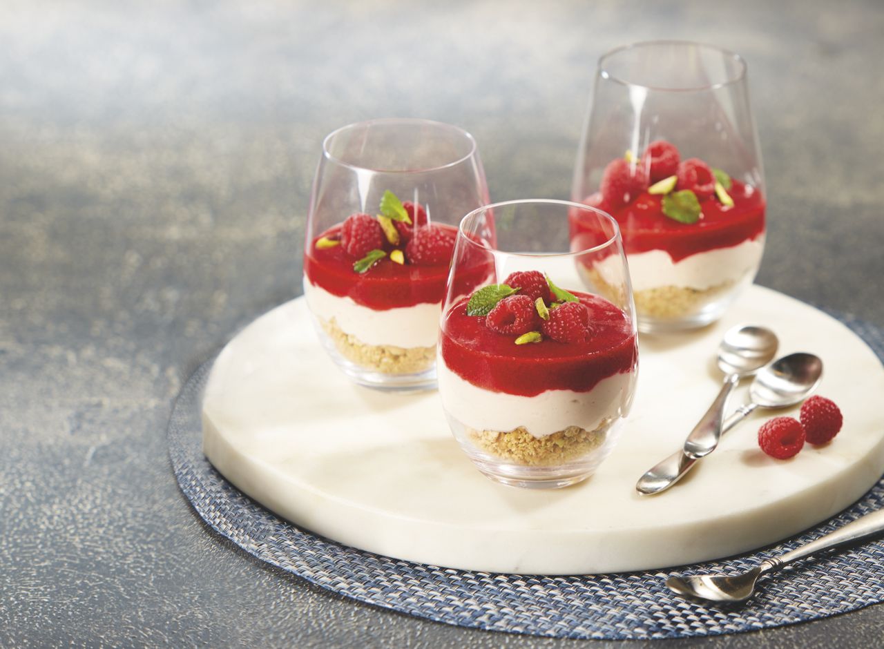 Raspberry Rosewater Mousse with Raspberry Sauce | Bulla