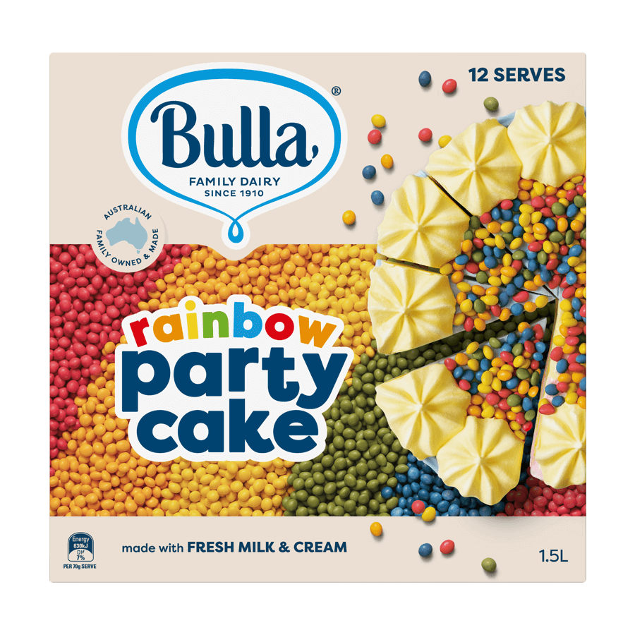 Bulla Rainbow Ice Cream Party Cake Serves 12 Bulla Bulla Rainbow Ice Cream Party Cake Serves 12 Bulla